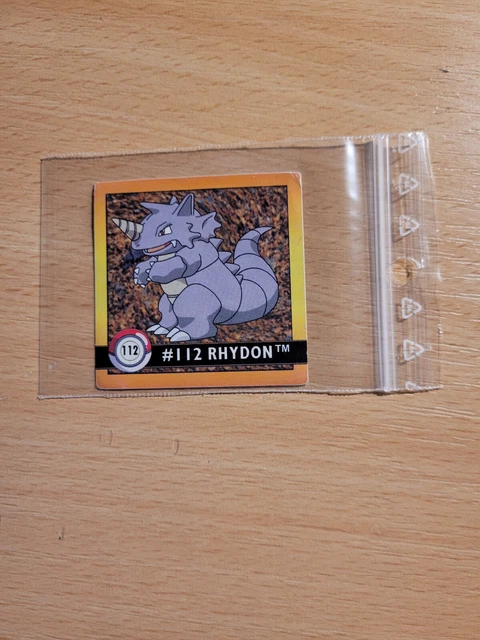 POKÉMON STICKER SERIES 1999 English version : #112 Rhydon / Rhinoféros ...
