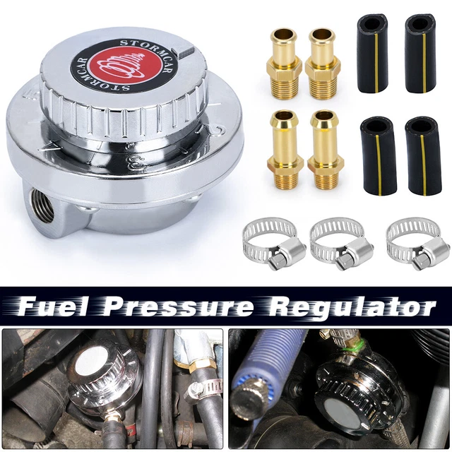 UNIVERSAL ADJUSTABLE FUEL Pressure Regulator 1-6 PSI Kit For Carburetor ...
