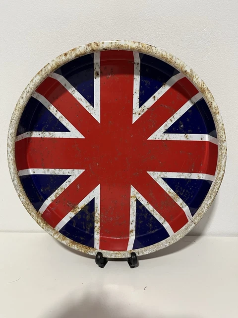 VINTAGE RETRO RUSTIC Union Jack 🇬🇧 Tin Serving Pub Beer Tray $28.00 ...