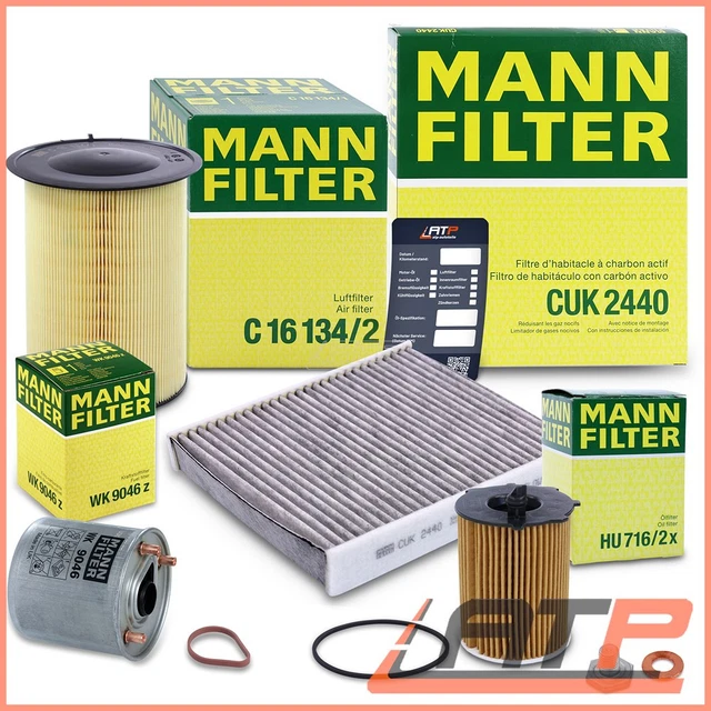 MANN SERVICE KIT B Oil+Air+Pollen+Fuel Filter For Volvo S40 Mk 2 10-12 ...