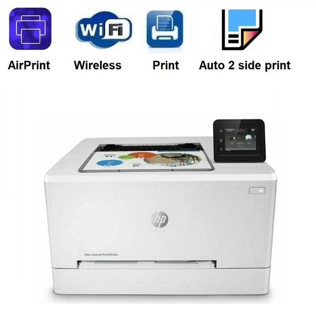 HP COLOR LASERJET Pro M255dw Double-Sided Laser Printer WiFi for Office ...