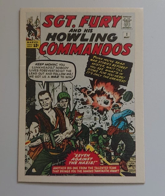 1984 MARVEL CARD FTCC - First Issue Comic Cover #3 - Sgt. Fury Howling ...