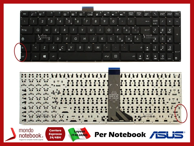 KEYBOARD LAYOUT ITALIAN Keyboard for Notebook ASUS X556 X556U X556UA £ ...