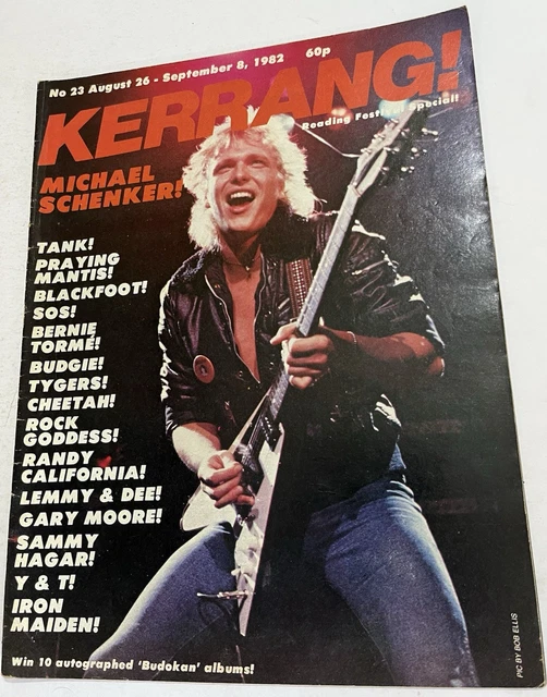 KERRANG! NO.23 SEPT.1982 TANK PRAYING MANTIS BLACKFOOT BUDGIE GARY ...