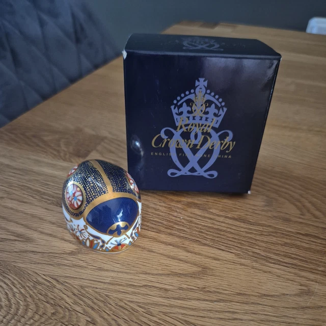 ROYAL CROWN DERBY Blue Ladybird Paperweight. Gold Stopper. Boxed. £31. ...