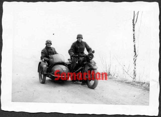 I8/5 WW2 ORIGINAL Photo Of German Wehrmacht Motorcycle Riders £6.99 ...