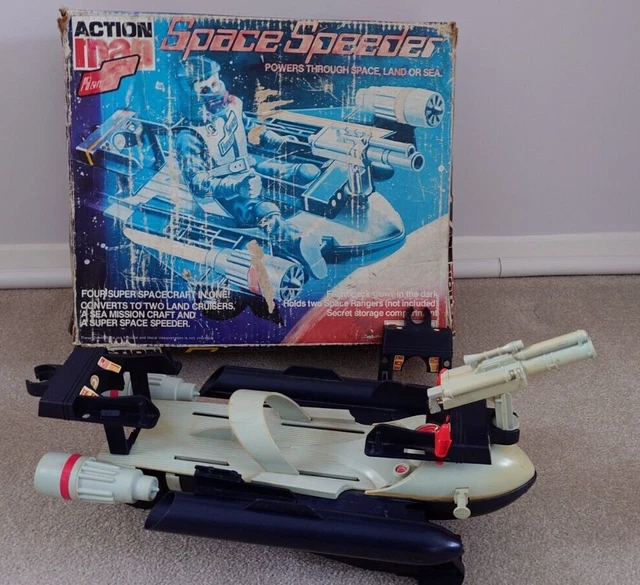 VINTAGE ORIGINAL ACTION MAN - SPACE RANGER SPACE SPEEDER BOXED PALITOY ...