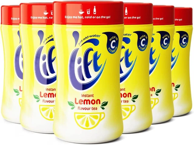 LIFT INSTANT LEMON Flavoured Tea Enjoy Hot Or Cold Multipack 6 X 165g ...