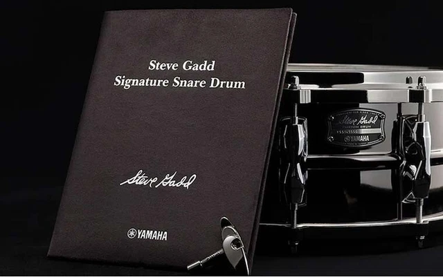 YAMAHA YSS1455SG LIMITED Edition STEVE GADD Signature Snare Black ...