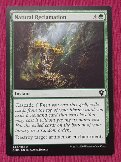 MAGIC THE GATHERING COMMANDER LEGENDS NATURAL RECLAMATION green card ...