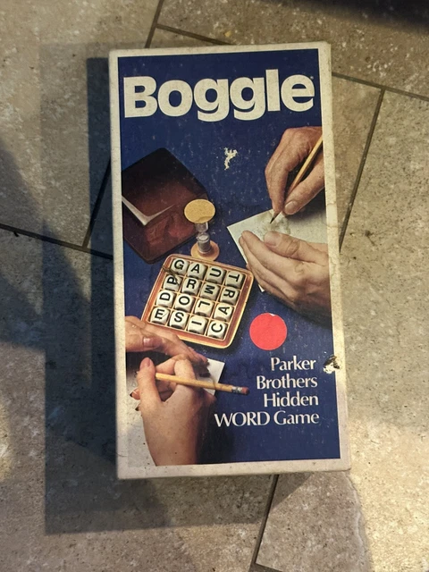 VINTAGE BOGGLE HIDDEN Word game by Parker Brothers 1976 Made in Germany ...