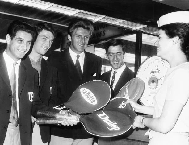 FRENCH TENNIS PLAYERS Pierre Darmon Pierre Barth s Jean-No l Gr- 1964 ...