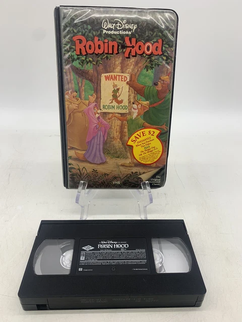 Walt Disney The Classics 1985 Robin Hood Vhs 228vs Black Clamshell Rare 9581