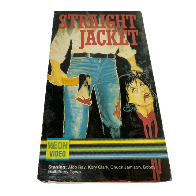 STRAIGHT JACKET VHS Slipcase Only Neon Video 1988 Replacement Cover 80s ...