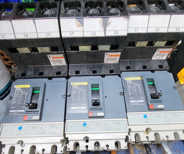 MERLIN GERIN 3 Pole 63A Panelboard MCCB Compact NS100N TM63D With ...