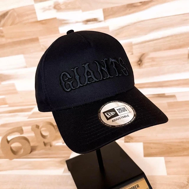 RARE NEW Era x Giants GIANTS Black Logo Cap Black HFby6PR Men s Hat ...