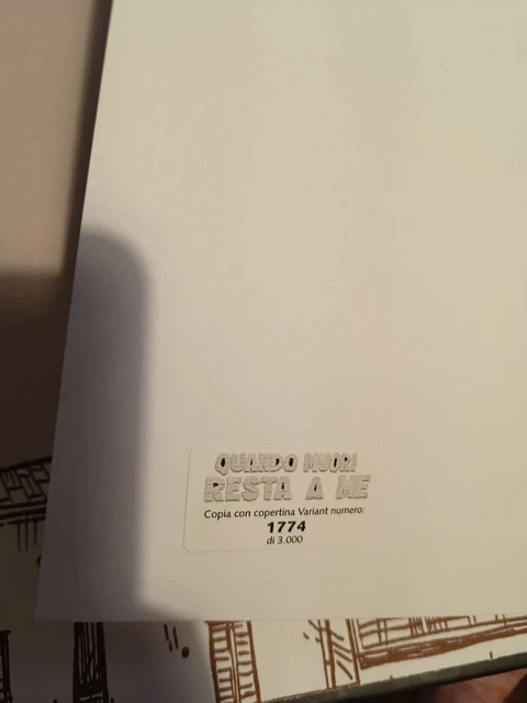 QUANDO MUORI RESTA A Me- Variant Numerata N 1774- Zerocalcare EUR 129,00 - PicClick IT