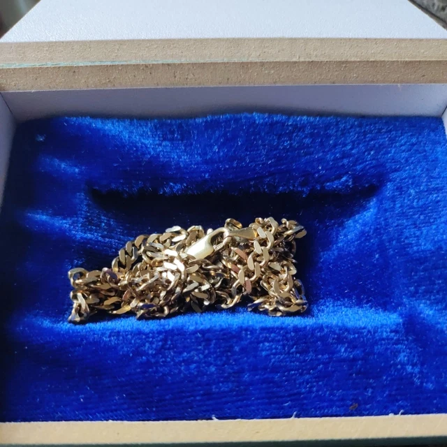 9CT GOLD CHAIN/NECKLACE 13.50g Plain 27" - Fully Hallmarked £572.80 ...