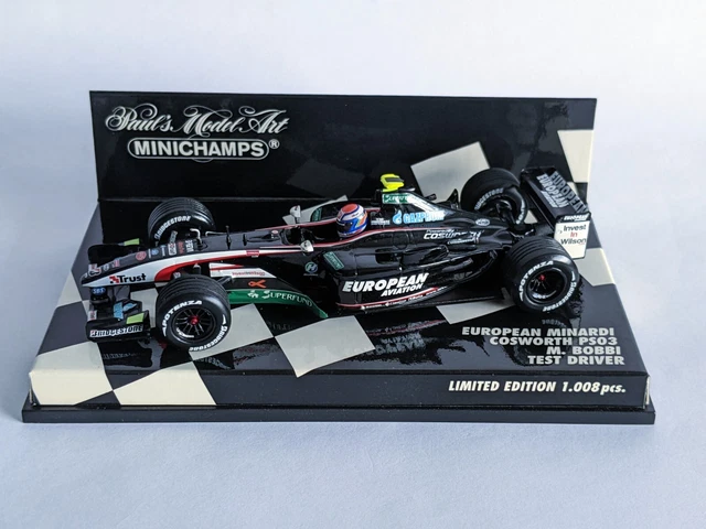 MINICHAMPS EUROPEAN MINARDI Cosworth PS03 Matteo Bobbi Test Driver 400 ...