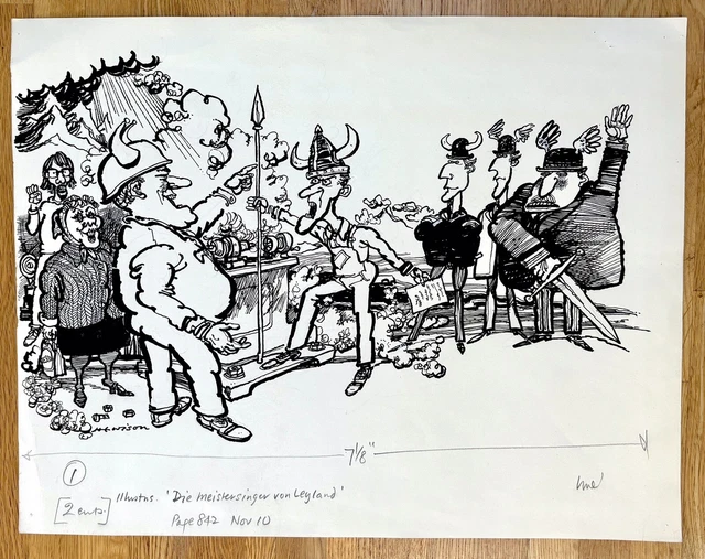 ORIGINAL ARTWORK - British Leyland cartoon by Bill Hewison for Punch ...