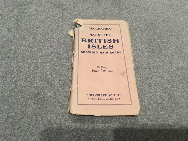 RARE 1930'S GEOGRAPHIA MAP OF THE BRITISH ISLES ( UK GREAT BRITAIN ) ON ...