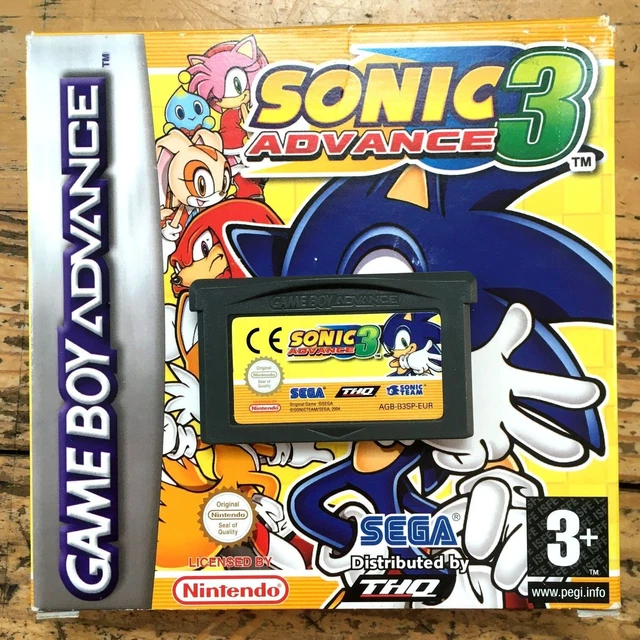 SONIC ADVANCE 3 En Boîte Sans Notice Gameboy Advance Gba Pal Fah Fr Nl ...