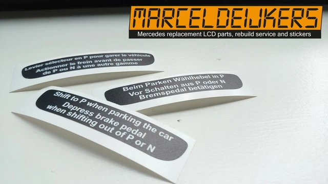 MERCEDES STICKER AUTOMATIC transmission W201 W202 W123 W124 W126 R129 ...