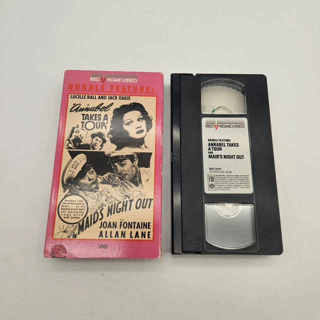 VINTAGE VHS DOUBLE Feature Annabel Takes a Tour & Maid's Night Out ...