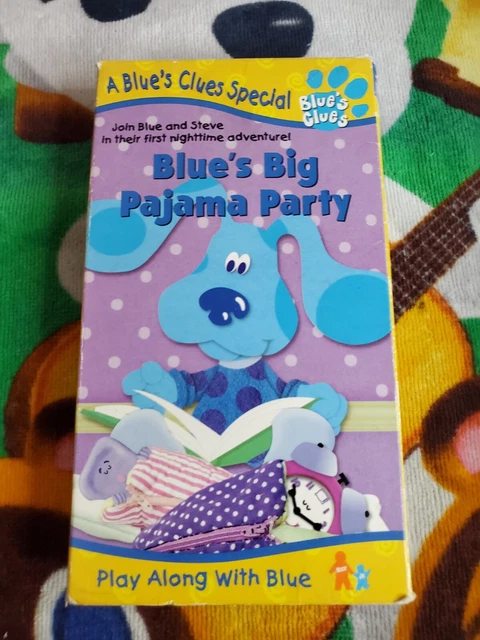 BLUE’S CLUES - Blue’s Big Pajama Party VHS 1999 Play Along With Blue ...