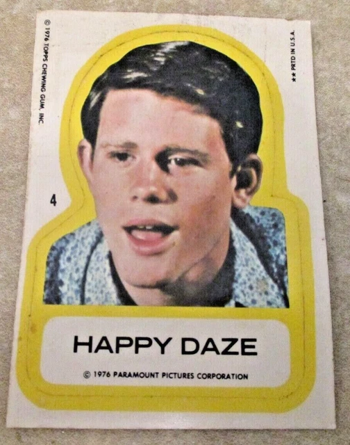 VTG! HAPPY DAYS! Richie Cunningham Happy Daze 1976 Topps Sticker ...