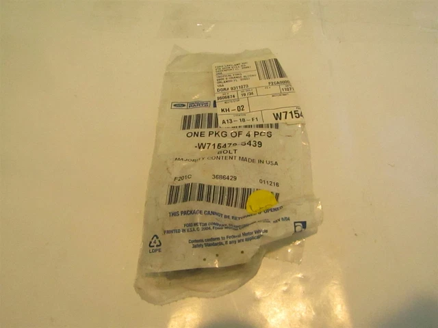NOS FORD BOLT Lot De 2 Numéro De Pièce W715479-S439 Neuf Authentique ...