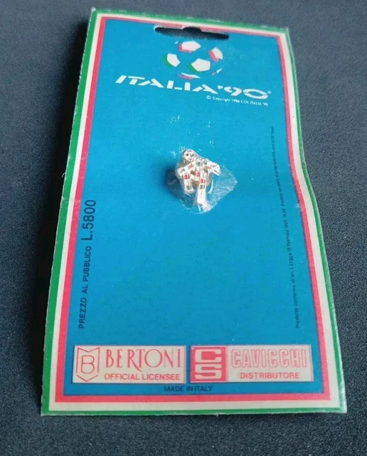SPILLA PINS DISTINTIVO Stemma Simbolo Logo Badge Crest World Cup 1990 ...