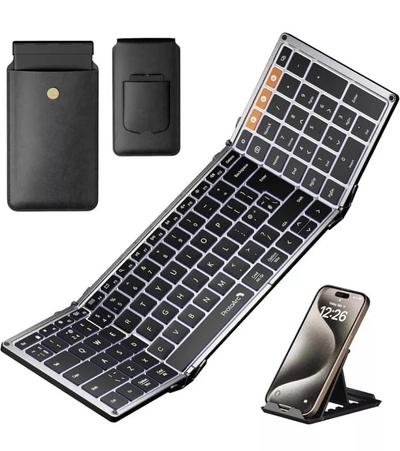 PROTOARC XK01 PLUS Foldable Keyboard, Backlit With Extra Accessories ...