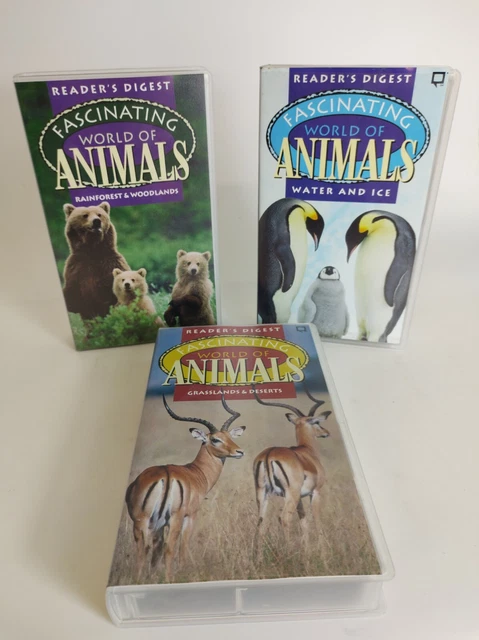 X3 READERS DIGEST Fascinating World Of Animals VHS Tapes Bundle £5.99 ...