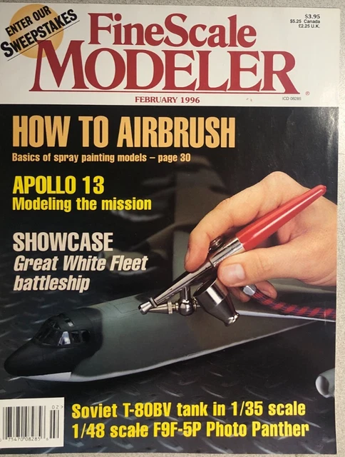 FINESCALE MODELER MAGAZINE February 1996 military modeling Apollo 13 £ ...