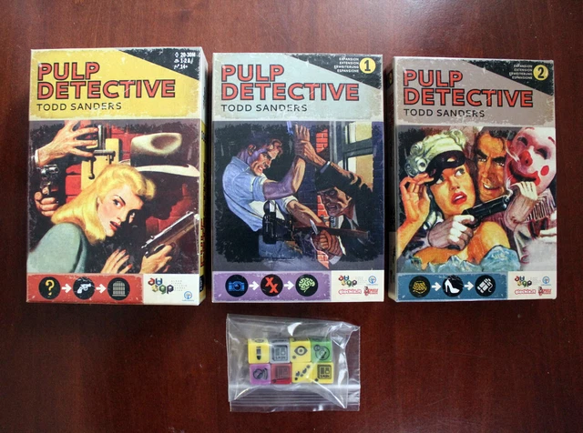 PULP DETECTIVE CARD Game + 2 Expansions + Dice 2018 LudiCreations ...