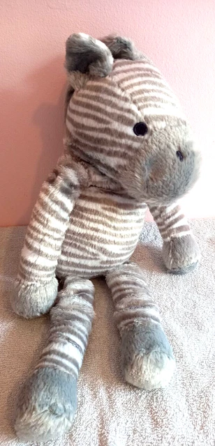 PRIMARK BABY ZEBRA grau & weiß Stofftier Bettdecke Komfort Plüschtier ...