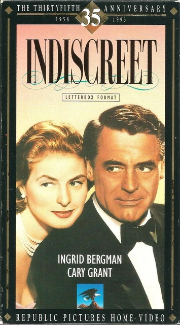 INDISCREET VHS 1993 Widescreen 35th Anniversary Ingrid Bergman Cary ...