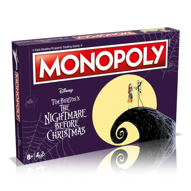 MONOPOLY DISNEY TIM Burton's The Nightmare Before Christmas Board Game ...