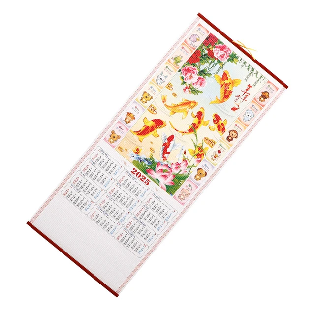 2025 SCROLL CALENDAR Chinese Auspicious Year of The Dragon Office ...