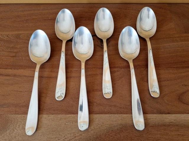 CHRISTOFLE SÉRIE DE 6 cuillères de table modèle Dax en métal argenté ...