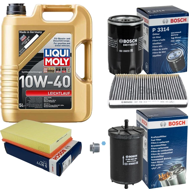 BOSCH INSPECTION SET 5L Liqui Moly Bon Fonctionnement 10W-40 pour VW Passat EUR 103,90 - PicClick FR