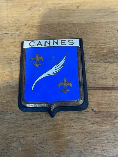 ANCIEN INSIGNE BADGE Calandre Automobile Blason Cannes Emailee EUR 34,99 - PicClick FR