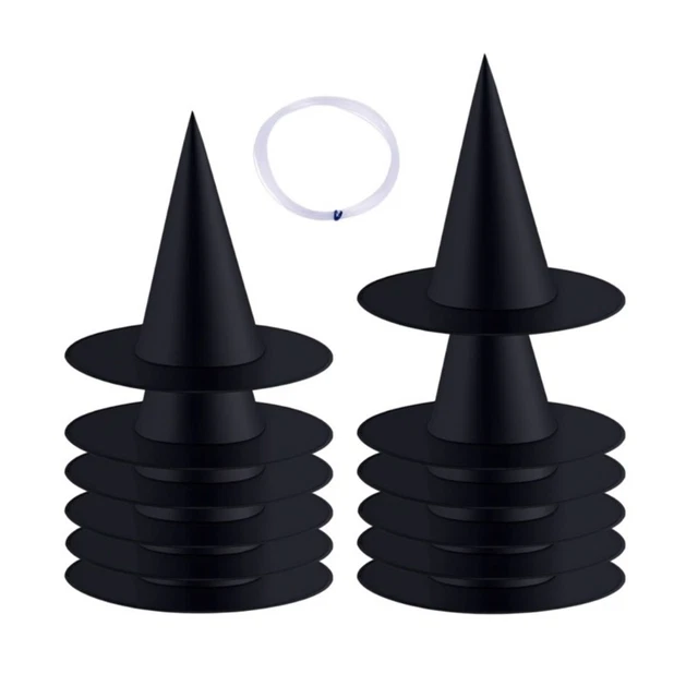 BLACK POINTED WIZARD Hat Costume for Halloween Carnivals Cosplay £6.13 ...