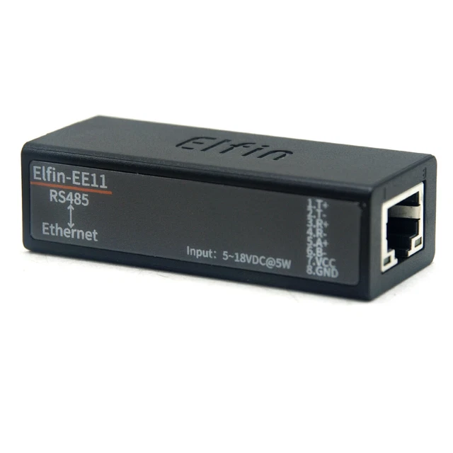 SERIAL RS485 TO Ethernet Network Server Modbus TCP + RJ45 8Pin ...