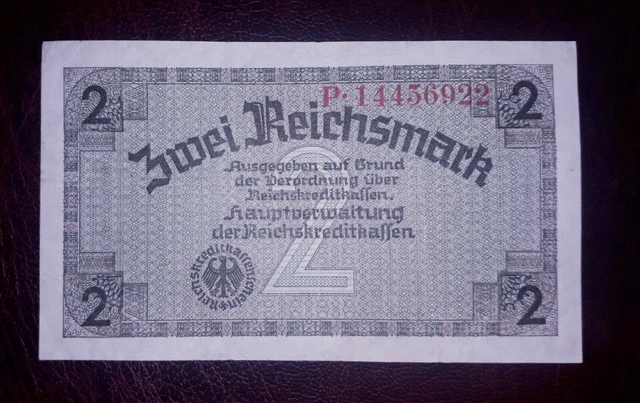 BANCONOTA TEDESCA &&NAZISTA professionale"" 2 marchi del Reichsmark ...