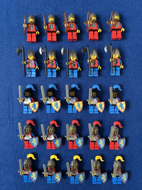 25 LEGO CASTLE Ritter Minifiguren - Löwenritter Crusader inkl. Zubehör ...