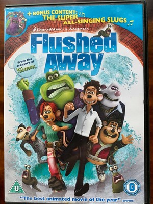 FLUSHED AWAY DVD 2007 Dreamworks Aardman Animated Movie w/ Hugh Jackman ...