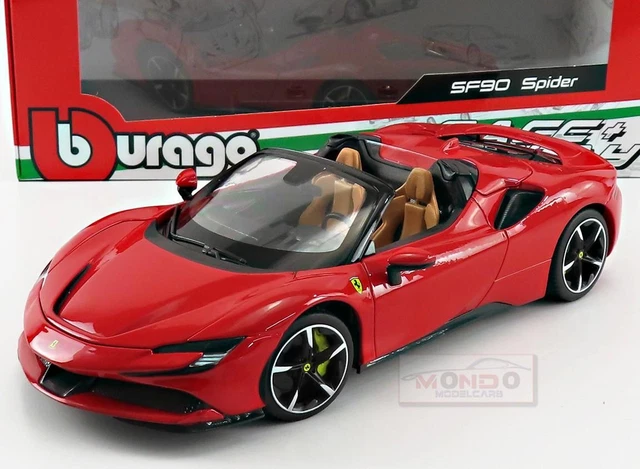 1:18 BURAGO FERRARI Sf90 Stradale Hybrid Spider 1000Hp 2020 Red ...