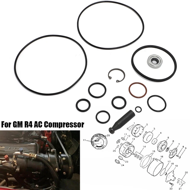 FOR GM R4 AC Compressor Reseal Kit 14mm Shaft Seal Double Lip Seal ...